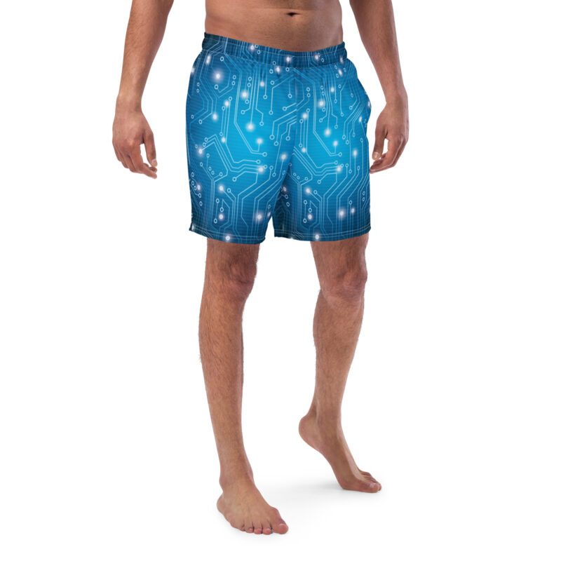 The Cartoon Series (Computer Chip) Swim Trunks - The Art Concierge Clothing